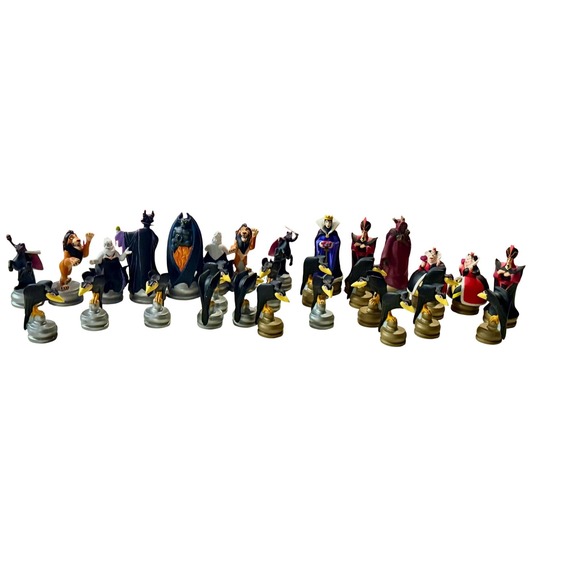 Games | Disney Villains Chess Set Maleficent Jafar Ursula Scar Evil ...